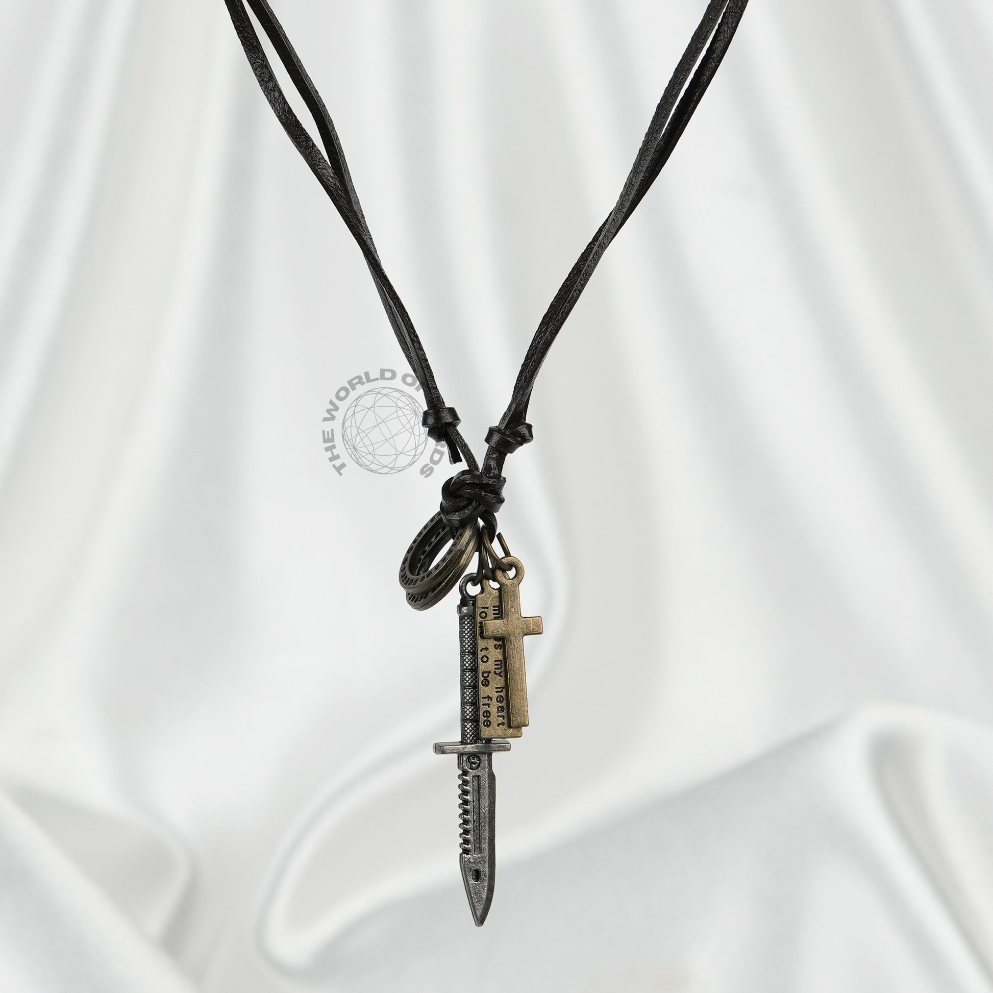 Metal Sword Design Leather Chain Stylish Fashion Accessory – The World ...