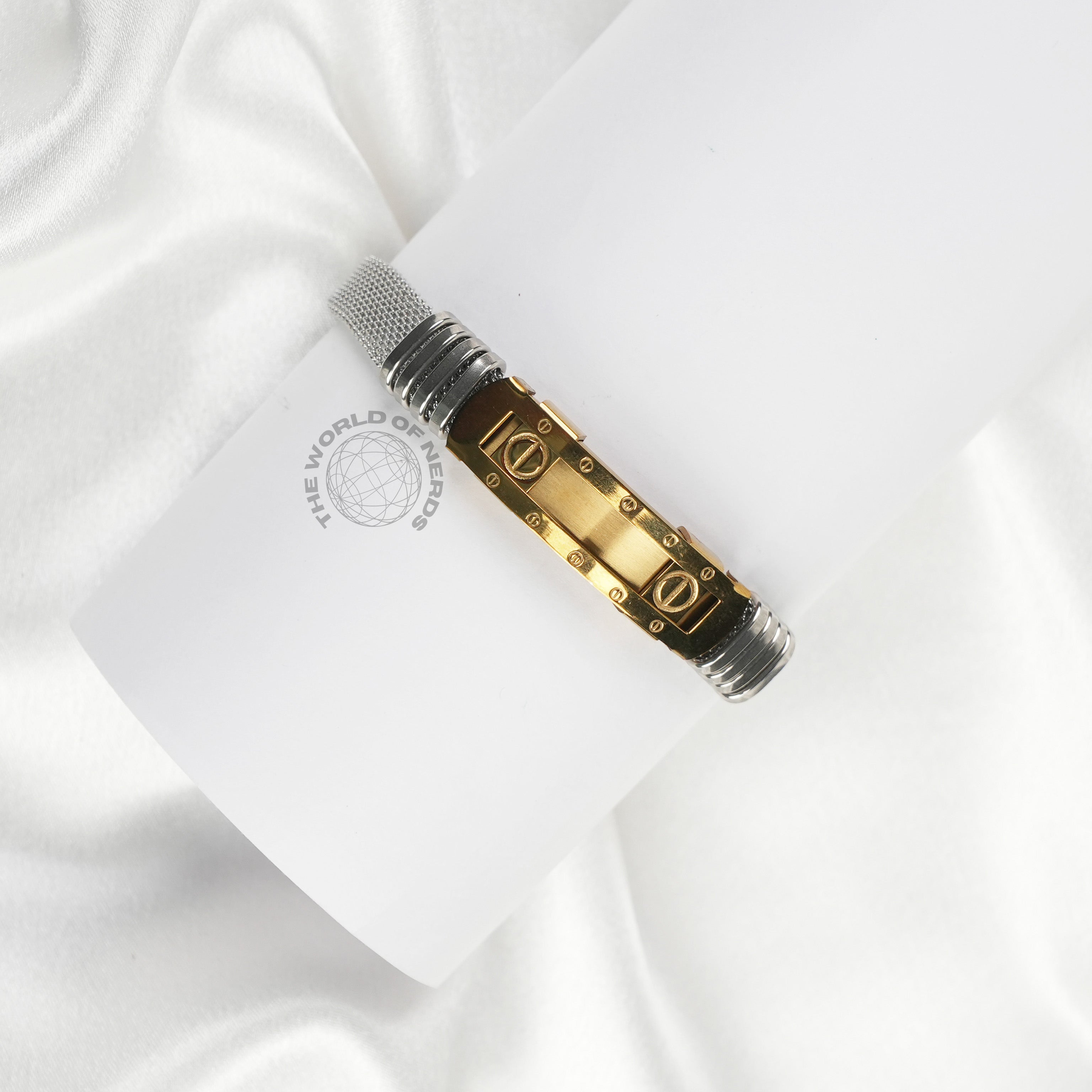 Gold Stainless Steel Bracelet with Screw Design Imported Fashion Acces ...