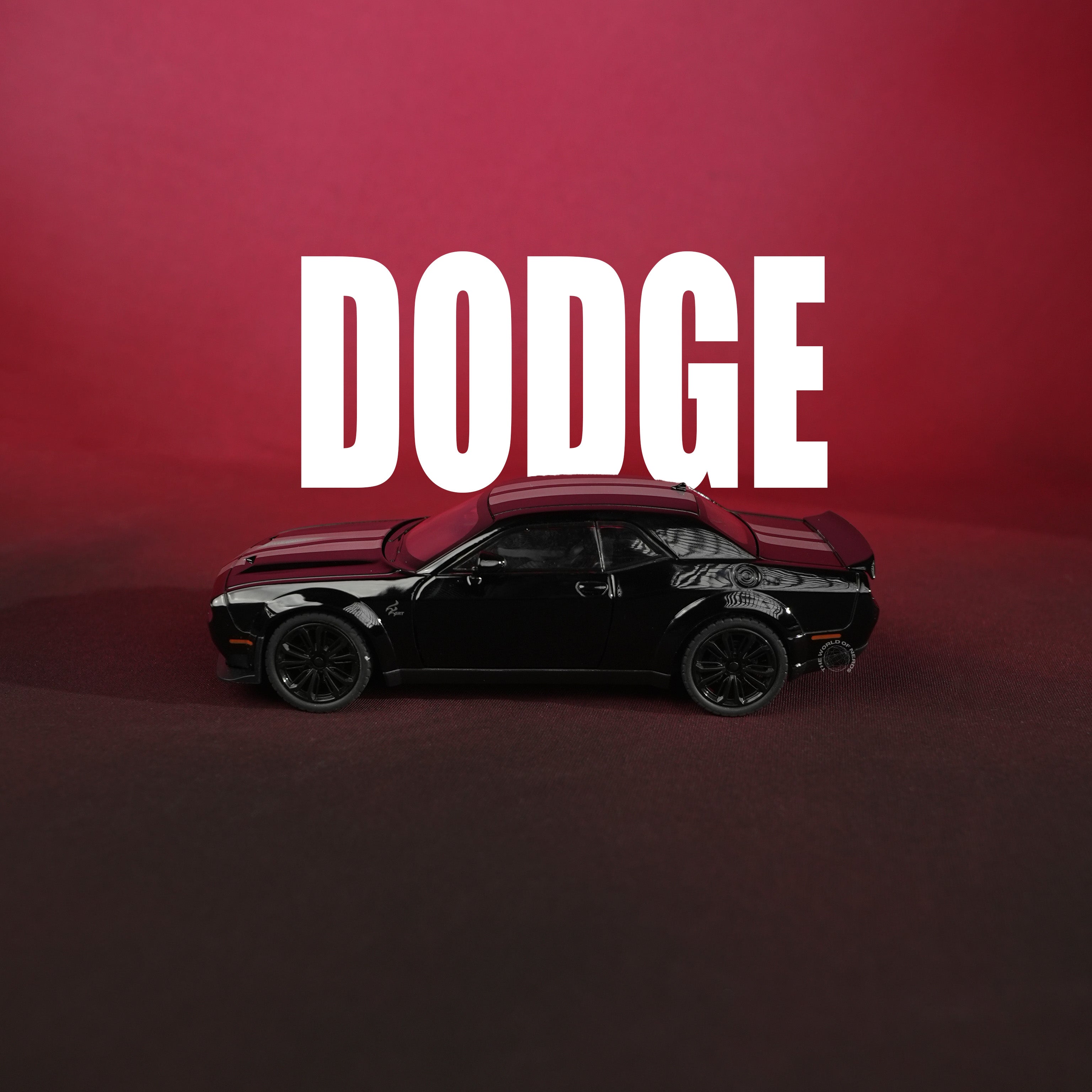 Dodge Challenger Black Model Car - 1:22 Scale Diecast - The World Of Nerds