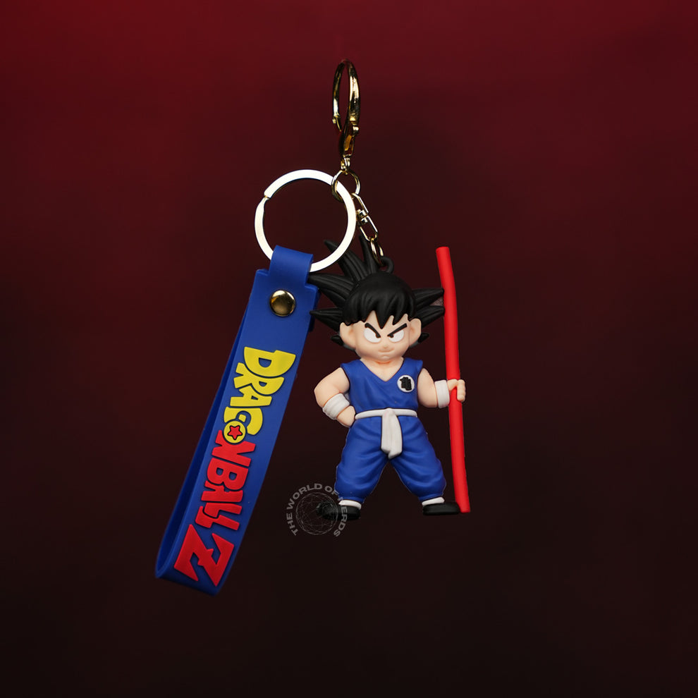 Goku Power Staff Blue Outfit Keychain - The World Of Nerds