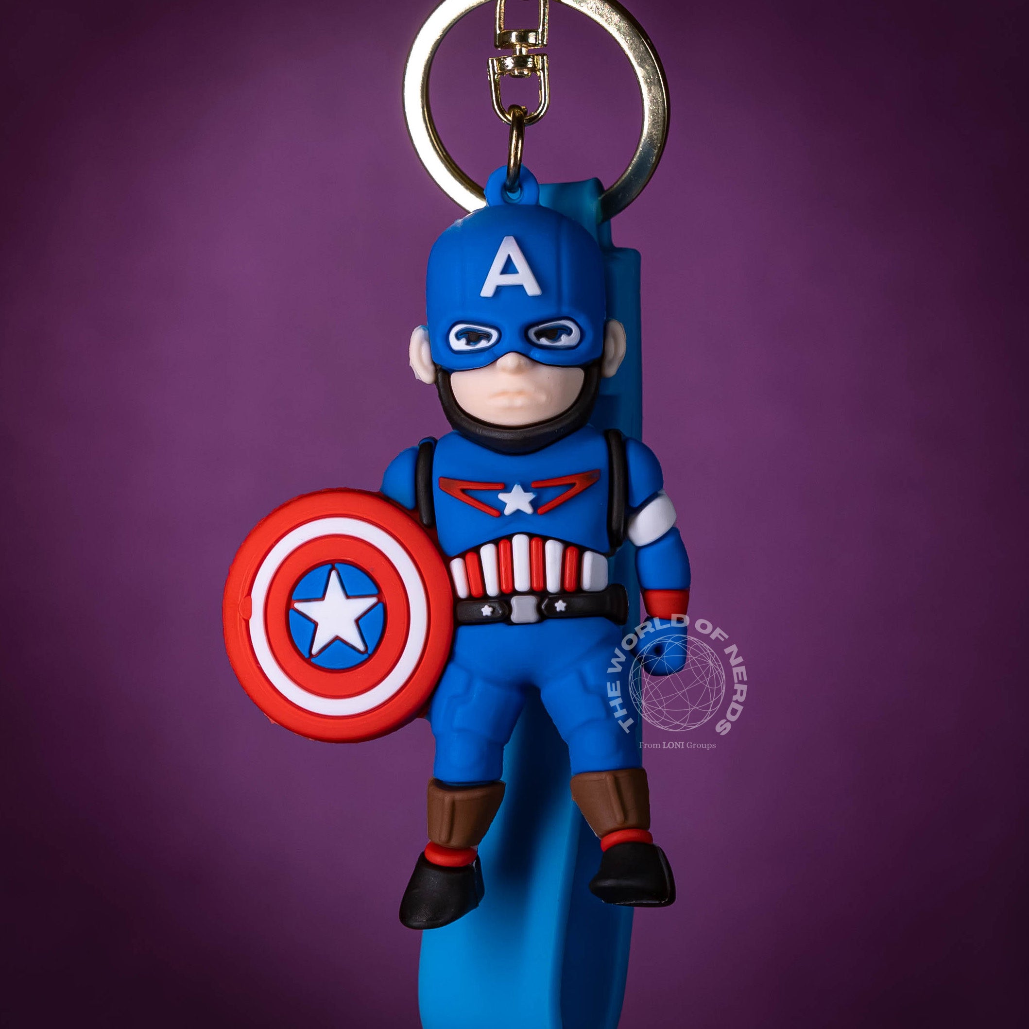 CAPTAIN AMERICA KEYCHAIN – The World Of Nerds