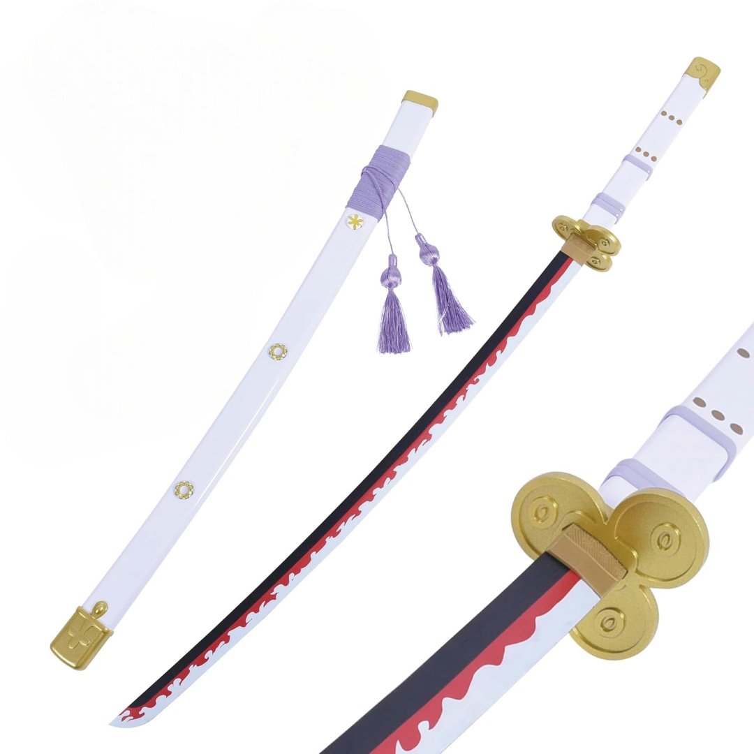 Kozuki Oden Wooden Katana - Authentic White Enma Samurai Sword Online ...