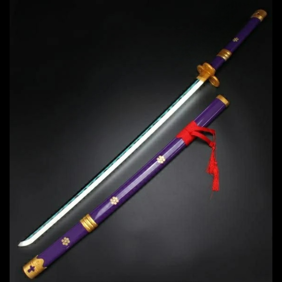 Zoro Purple Enma Neon Katana - Collectible LED Wooden Sword – The World ...